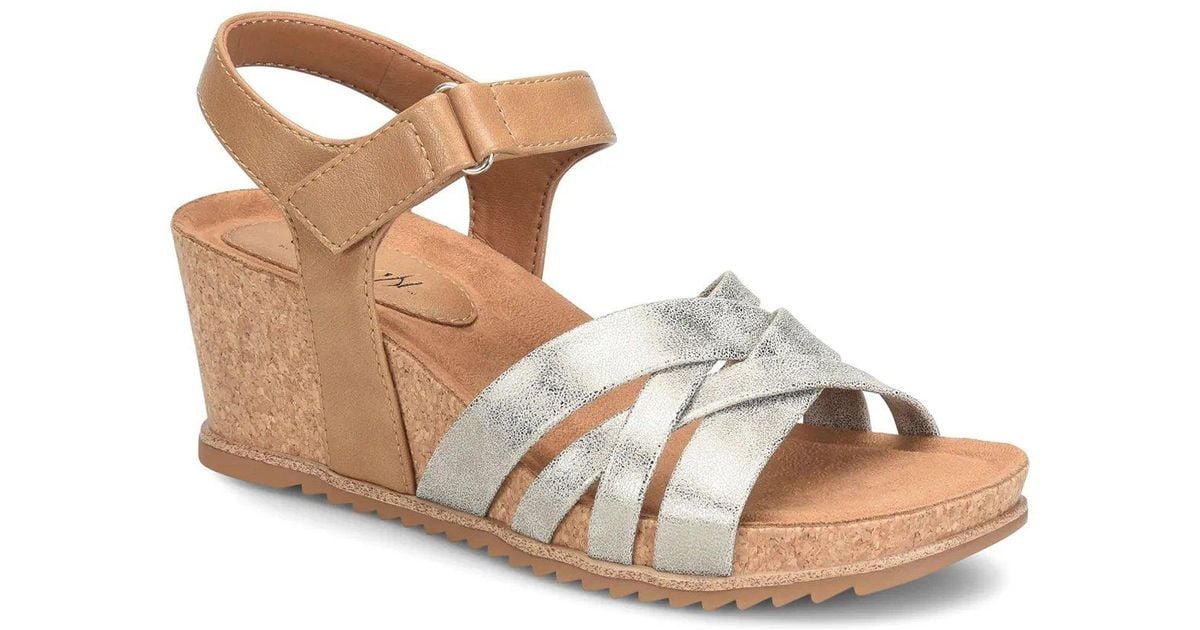 EuroSoft Tate Wedge Sandal in Black | Lyst