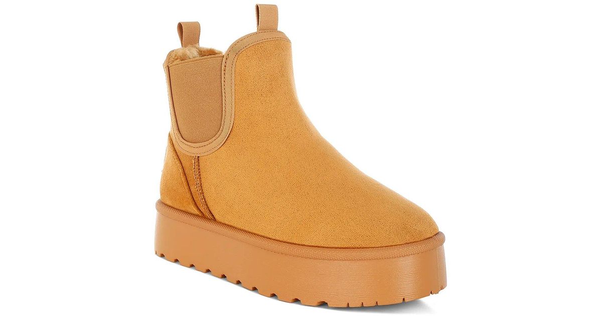 LONDON RAG Jicky Winter Chelsea Boot in Natural | Lyst
