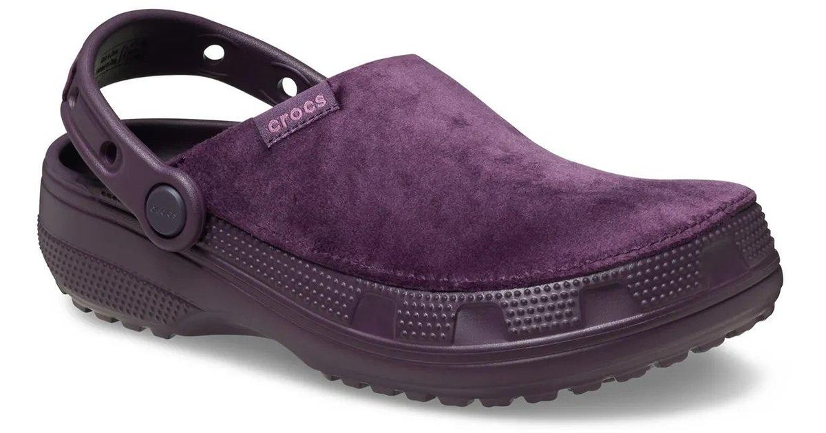 Crocs™ Classic Crafted Velvet Clog in Purple | Lyst