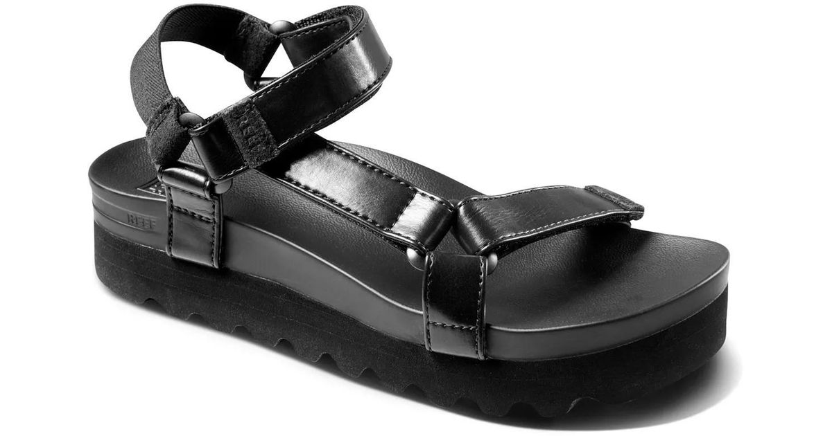 Reef Cushion Rem Hi Platform Sandal in Black | Lyst