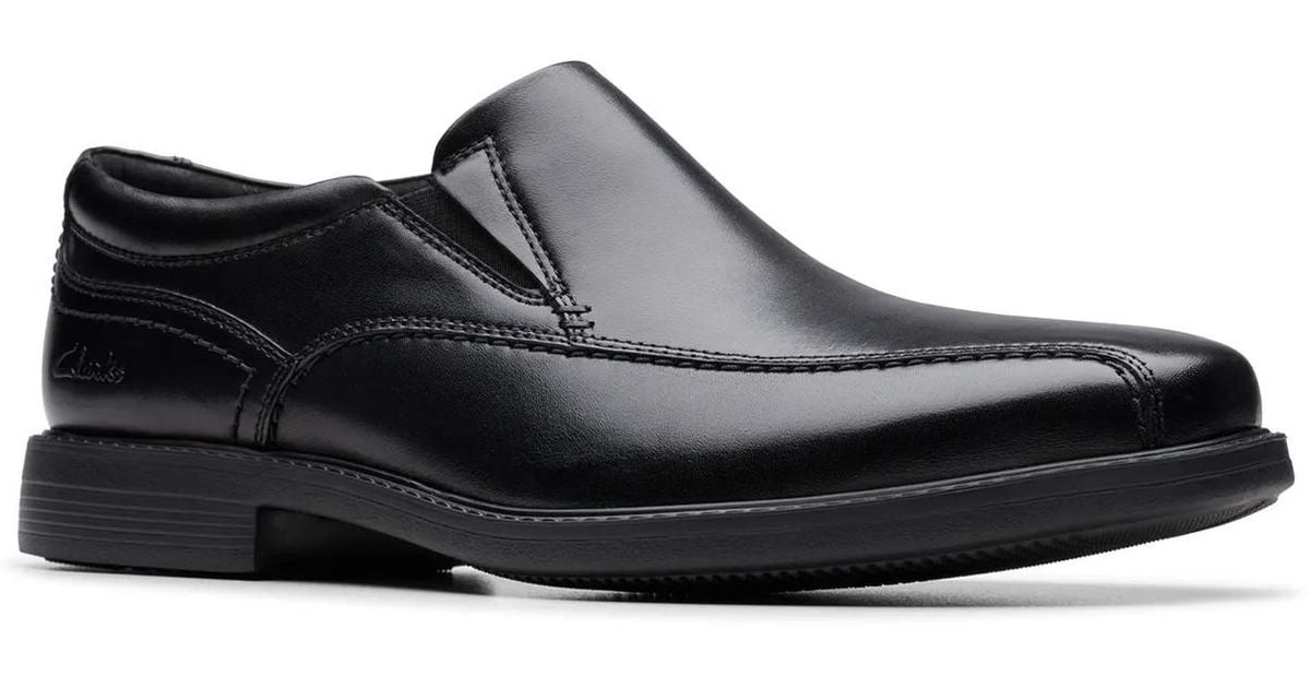 Clarks Wide Width Dresslite Step Loafer in Black for Men | Lyst