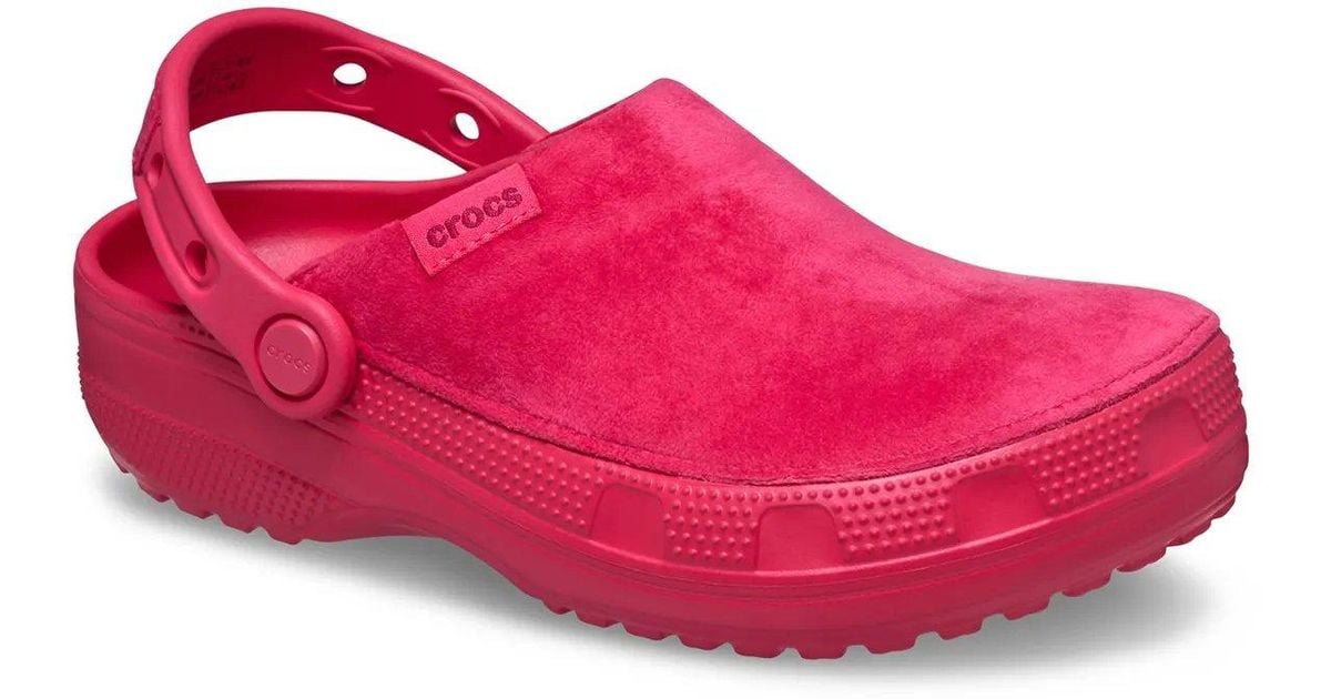 Crocs™ Classic Crafted Velvet Clog in Pink | Lyst