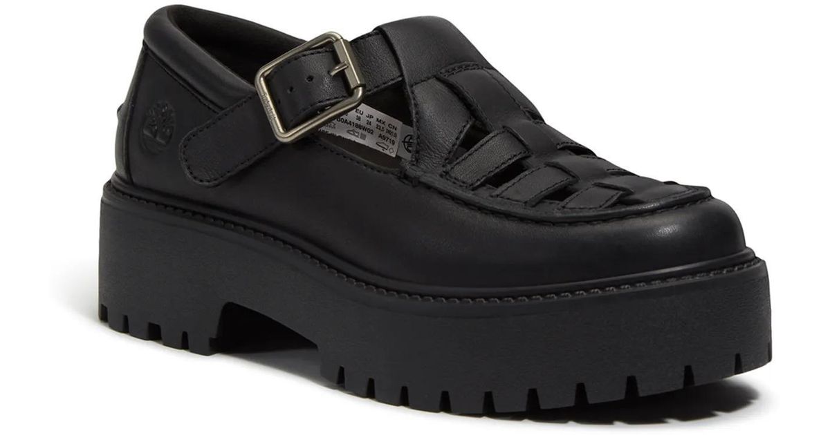 Timberland Stone Street Platform Loafer in Black | Lyst