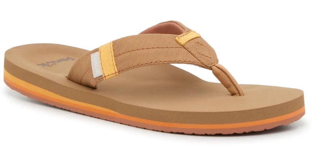 Sanuk Sawyer Flip Flop in Brown | Lyst