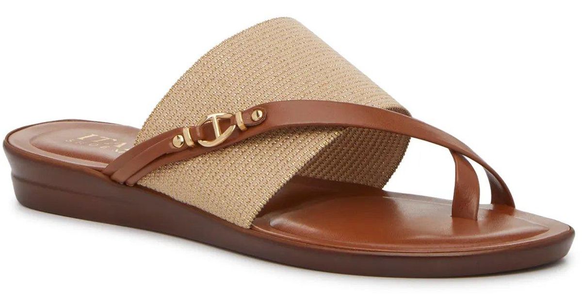 Italian Shoemakers Heidie Sandal in Brown | Lyst