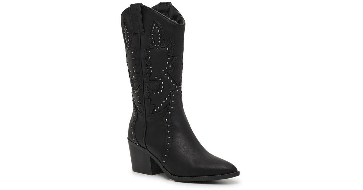 MIA Cyprus Cowboy Boot in Black | Lyst