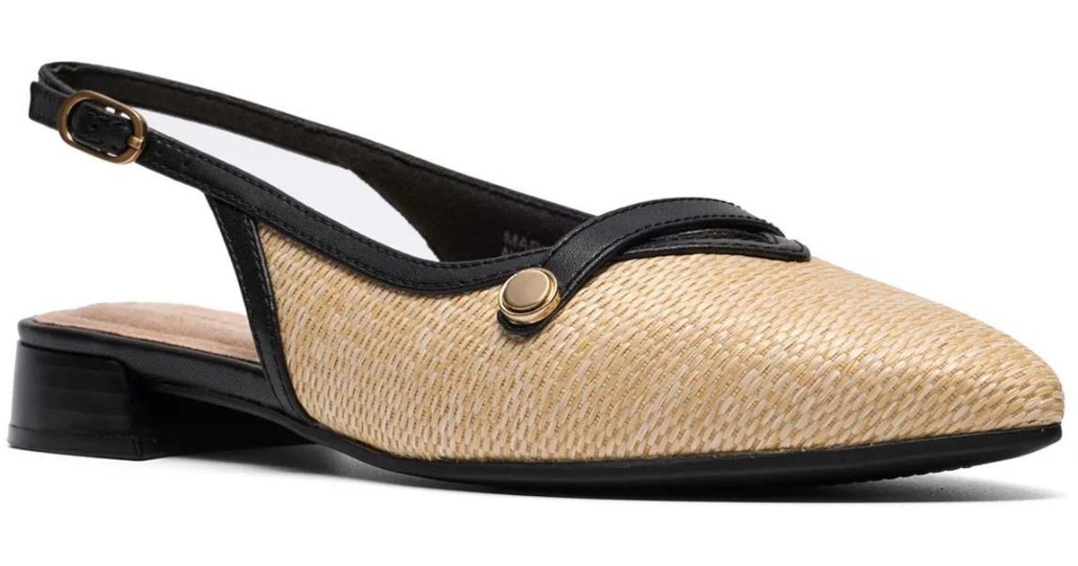 Clarks Natalyn Flat in Black | Lyst