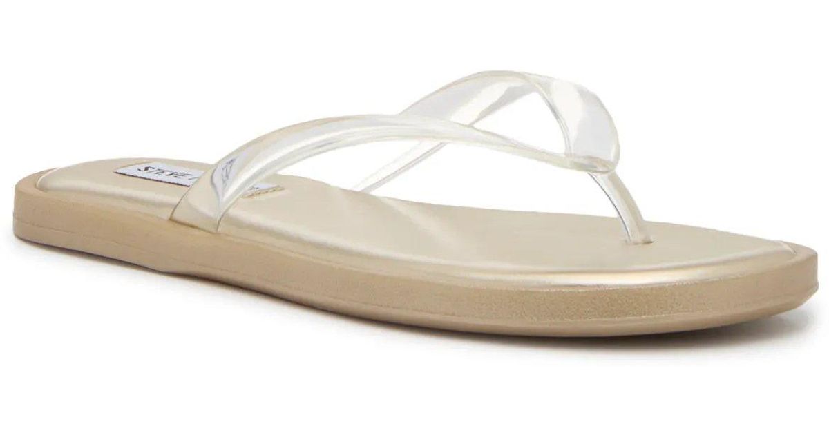 Steve Madden Frankey Flip Flop in White | Lyst