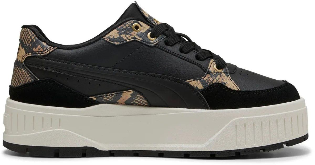 PUMA Karmen Ii Idol Snake Chic Platform Sneaker in Black | Lyst