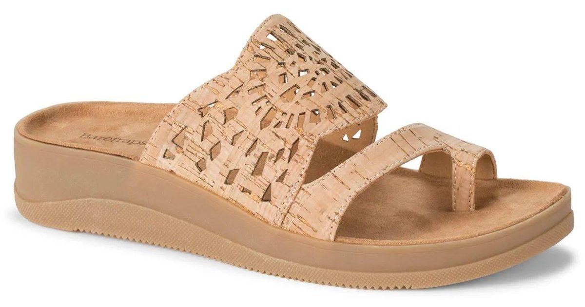 BareTraps Flora Wedge Sandal in White | Lyst