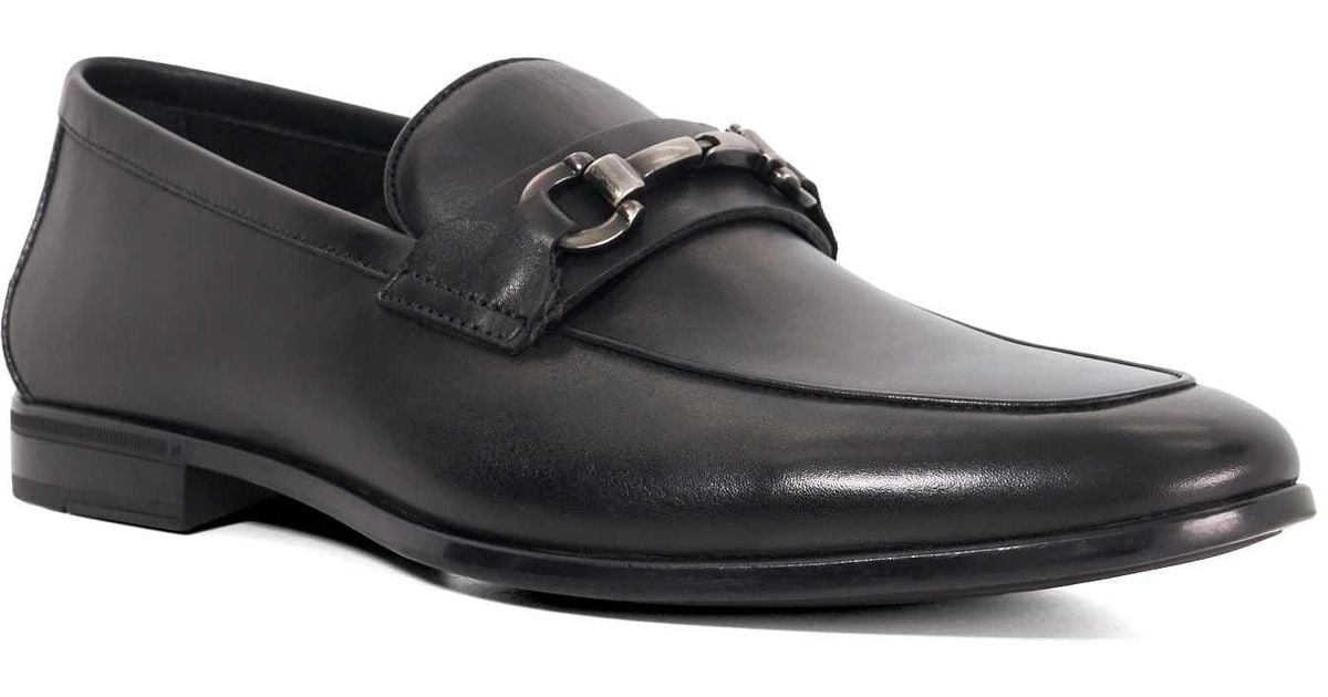 Dune Seymore Leather Snaffle Loafers in Black for Men | Lyst UK