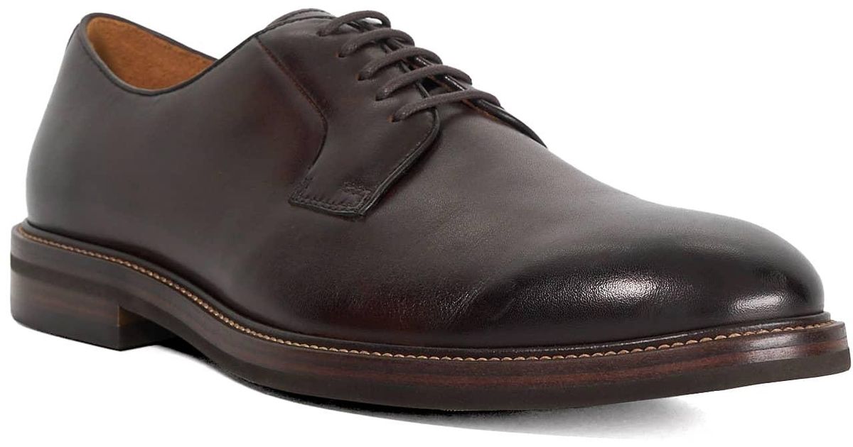 Dune Siril Leather Gibson Shoes in Brown for Men | Lyst UK