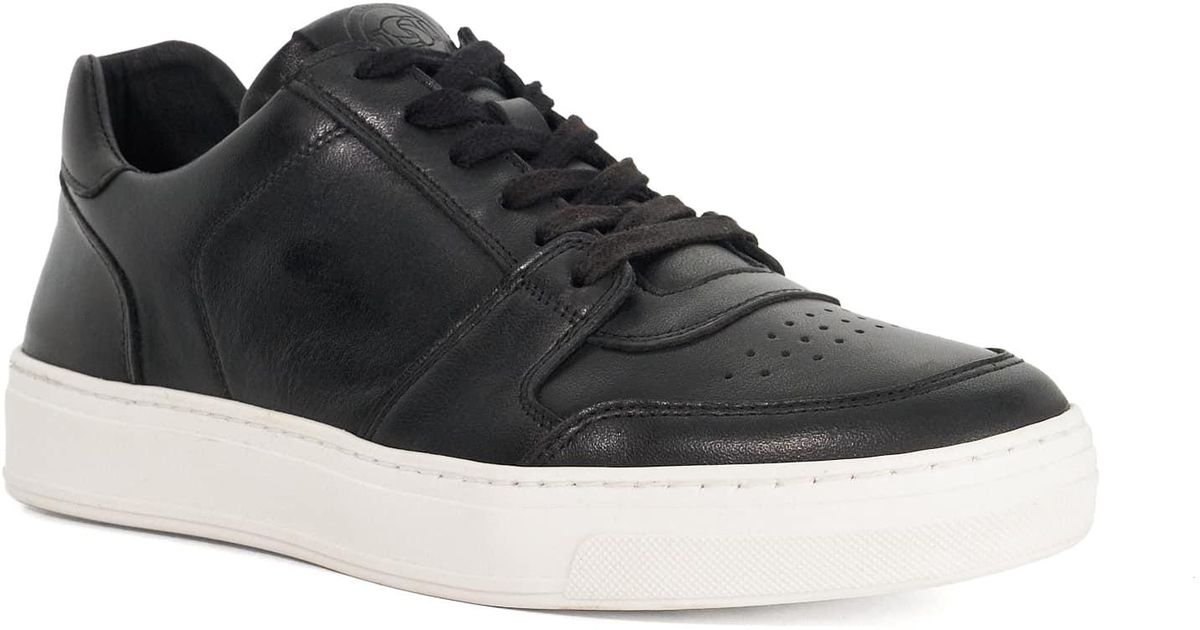 Dune Tawly Leather Cup Sole Trainers in Black for Men | Lyst UK