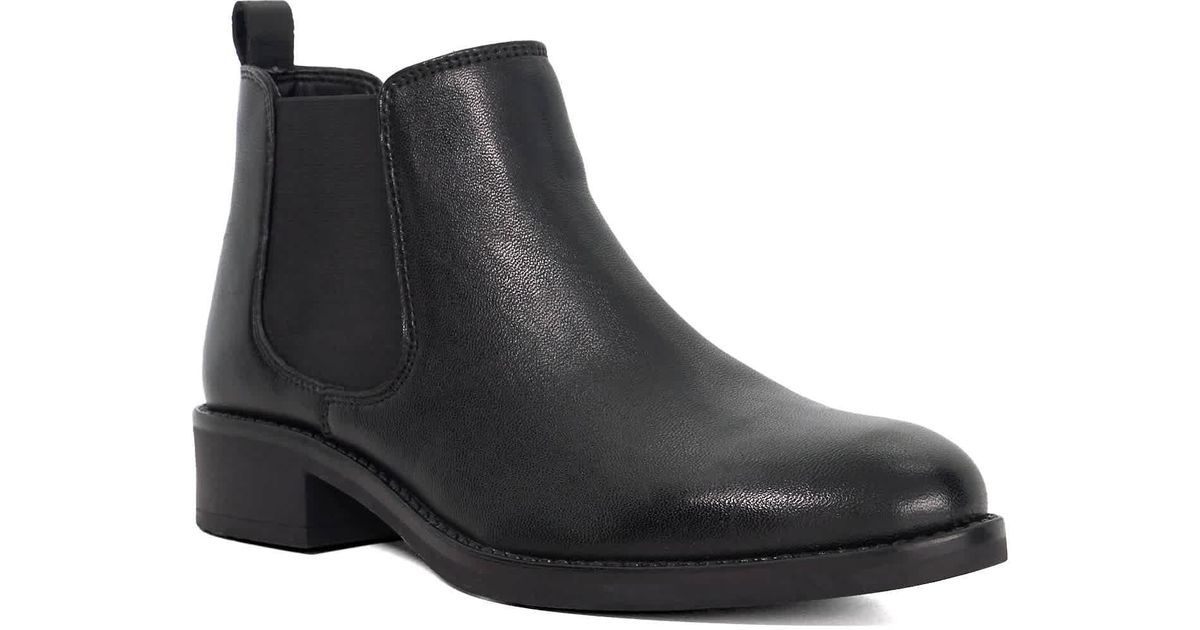 Dune Polished Low-Cut Leather Chelsea Boots in Black | Lyst UK