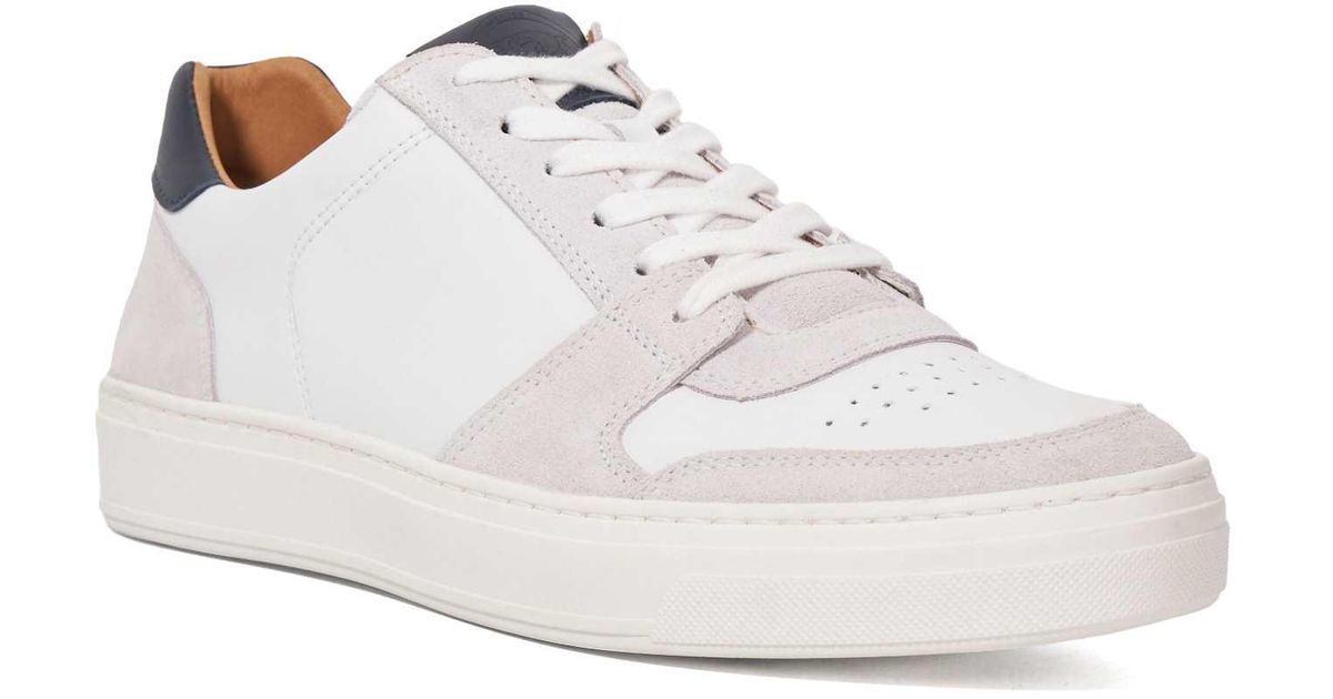 Dune Tawly Leather Cup Sole Trainers in White for Men | Lyst UK