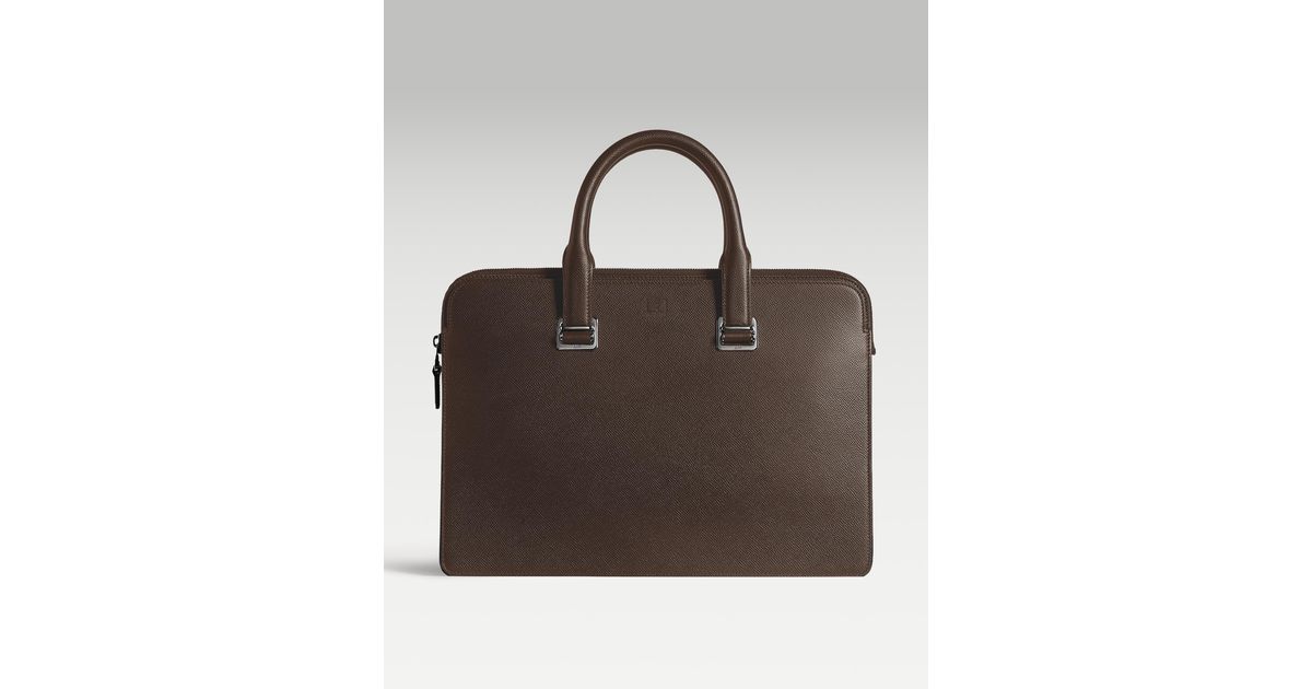 dunhill Luxury Leather Cadogan Slim Double Document Case in Brown for ...