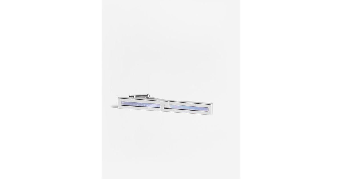 dunhill Luxury Figure Eight Mother Of Pearl Tie Bar in White for Men ...