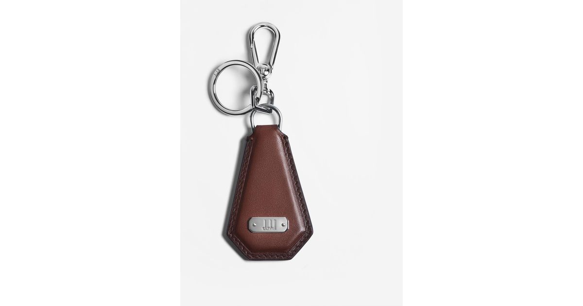 dunhill Luxury Leather 1893 Harness Tab Keyfob in White for Men | Lyst