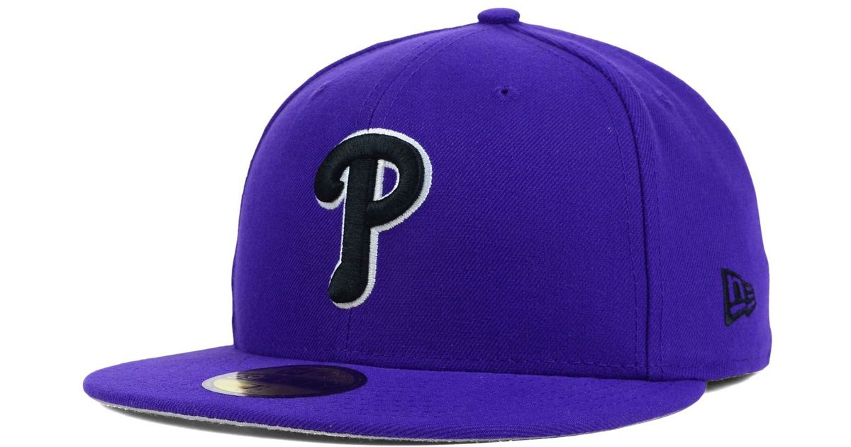 KTZ Philadelphia Phillies C-dub 59fifty Cap in Purple for Men | Lyst