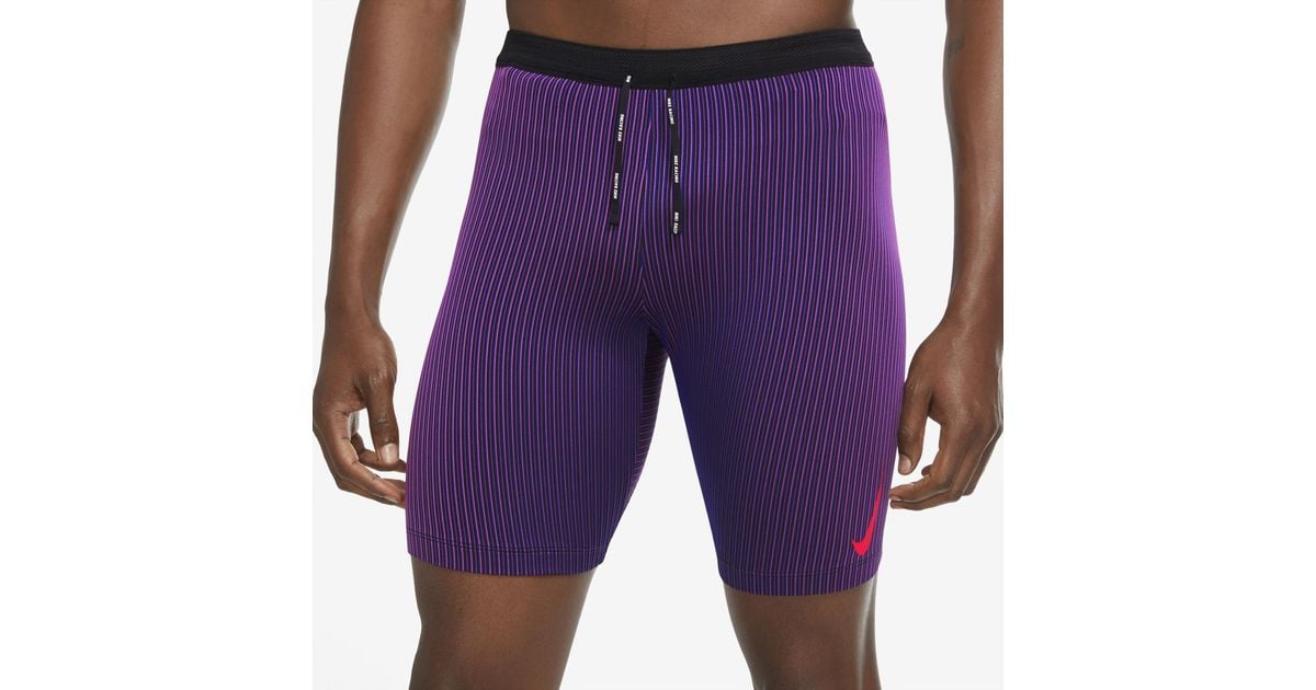 Nike Synthetic Dri Fit Advance Aeroswift Half Tights In Blue For Men Lyst