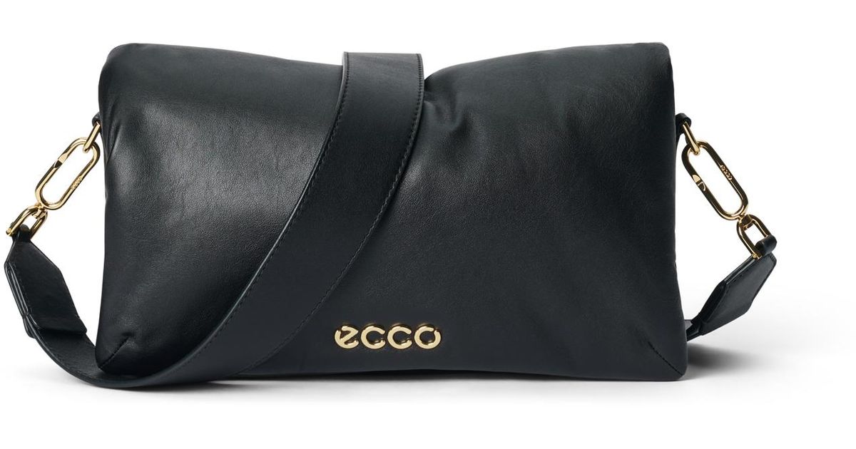Ecco Large Pinch Soft Bag Size One Leather in Black | Lyst