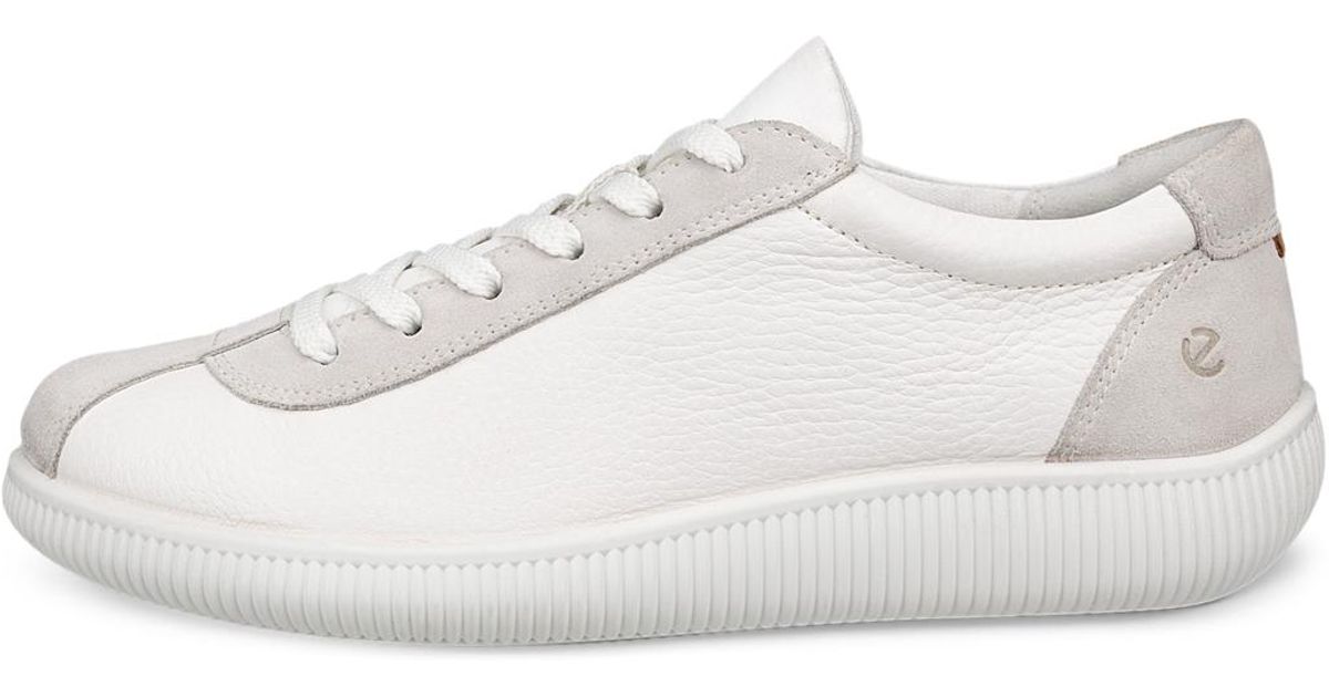 Ecco Soft Zero Shoe Leather in White | Lyst