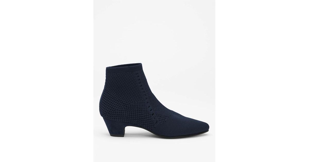 Eileen Fisher Purl Recycled Stretch Knit Bootie in Blue | Lyst