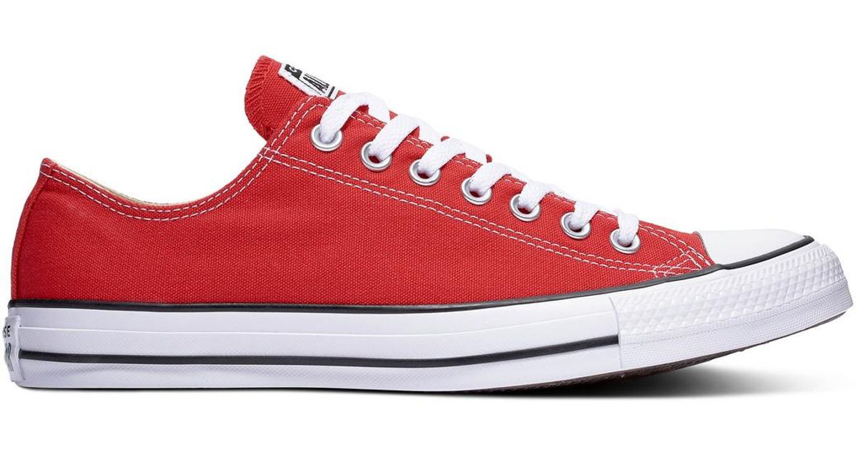 Converse Chuck Taylor All Star Low Canvas Unisex Casual Trainers in Red ...