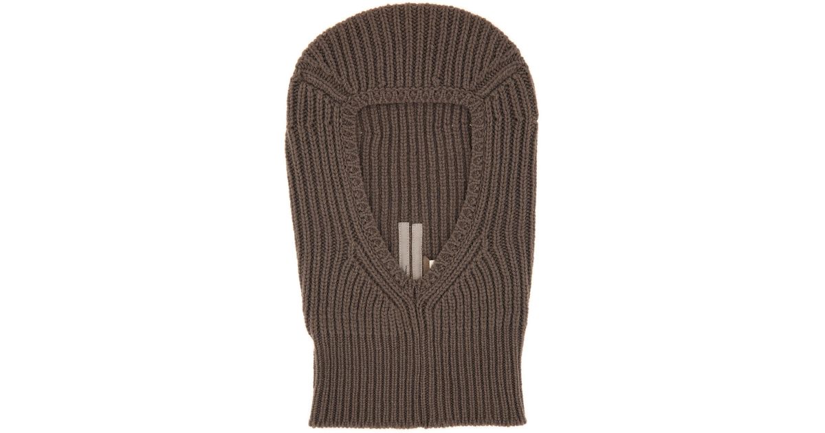 Rick Owens Knitted Balaclava in Brown for Men | Lyst UK