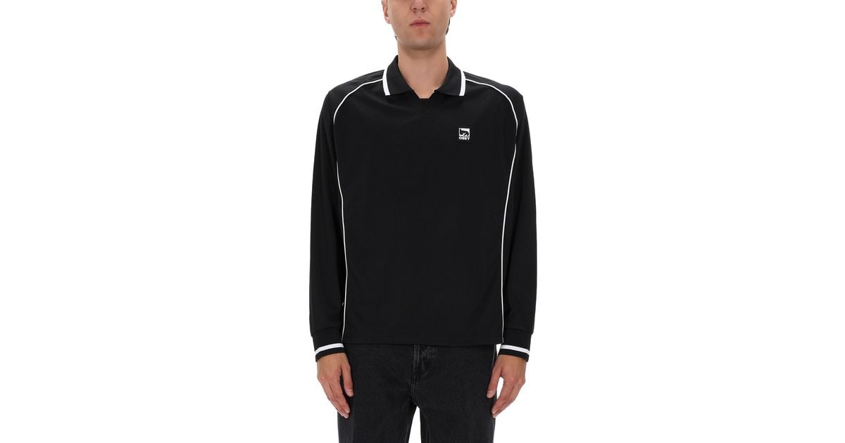 Obey Polo With Logo in Black for Men | Lyst UK