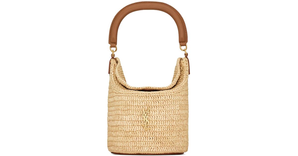 Saint Laurent Bucket Bag "Gaby" in Natural | Lyst