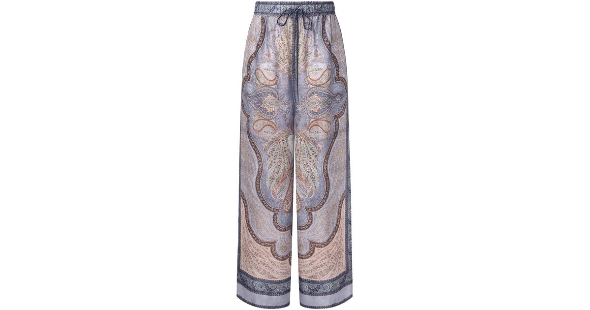 Zimmermann Pants "Wonderlust" in Purple | Lyst UK