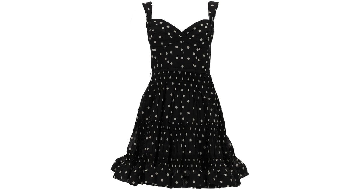 Zimmermann Pleated Draped Mini Dress in Black | Lyst