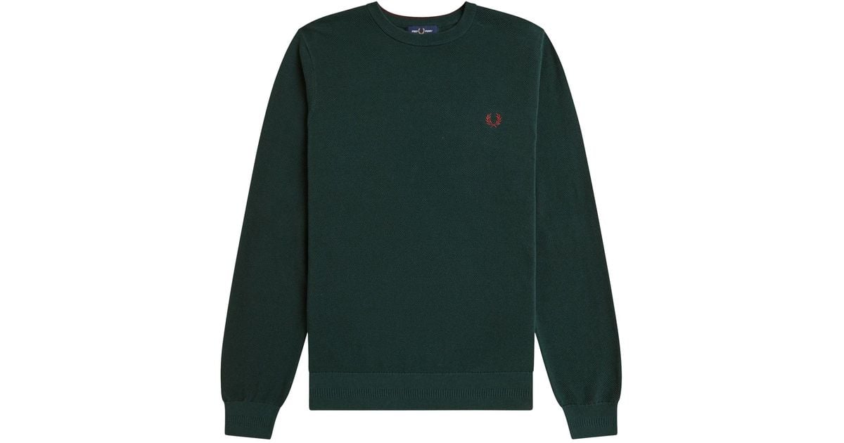 Fred Perry Jersey With Logo in Green for Men | Lyst UK