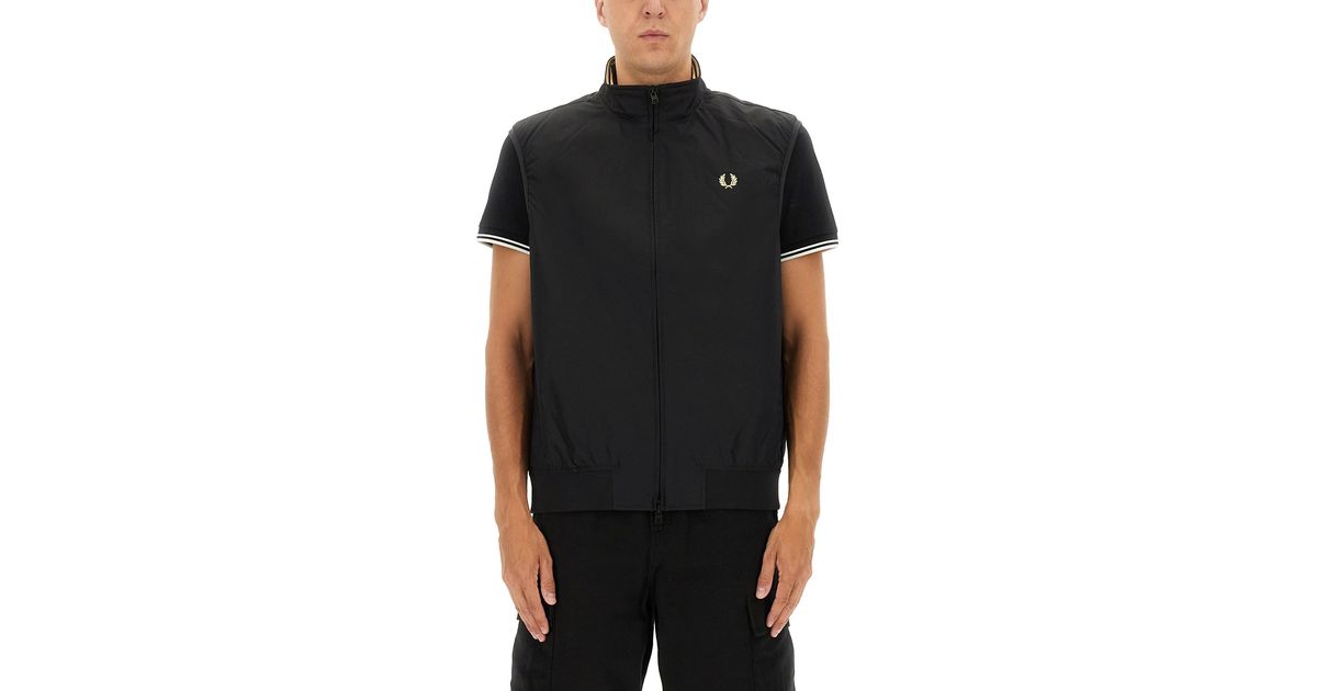 Fred Perry "Brentham" Vest in Black for Men | Lyst UK