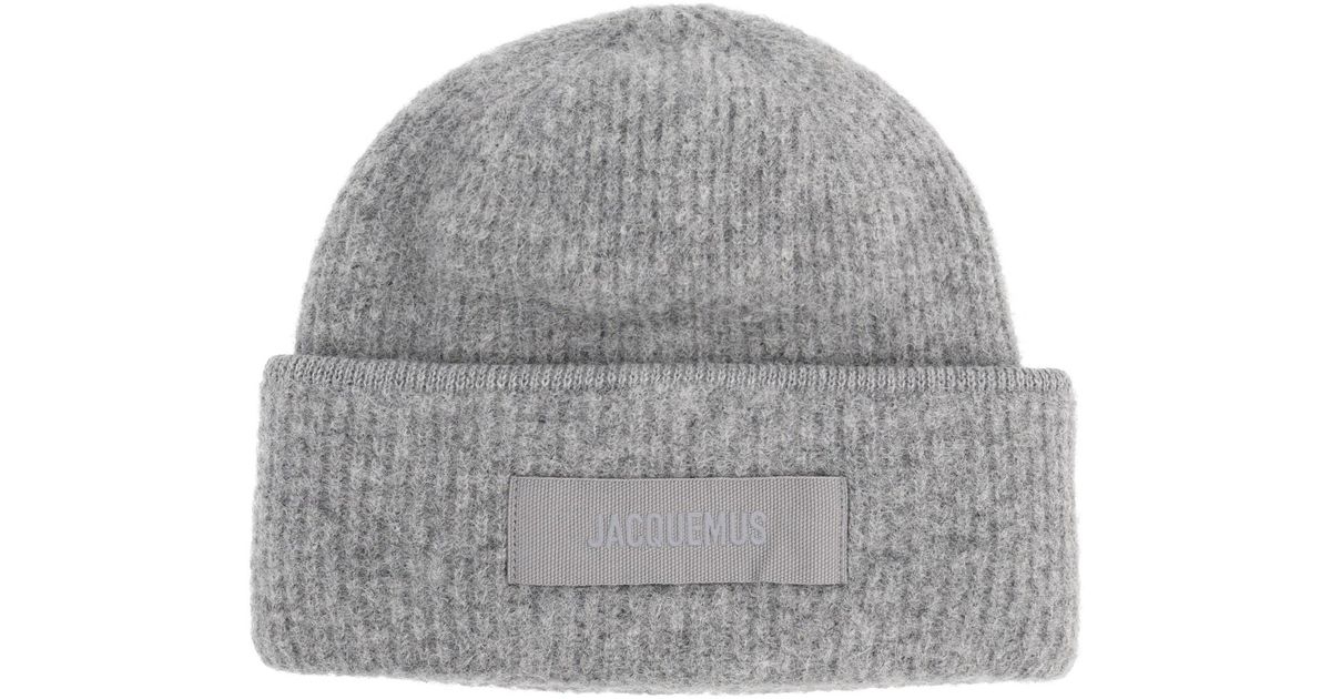 Jacquemus Le Bonet Grosgrain Hat in Gray | Lyst