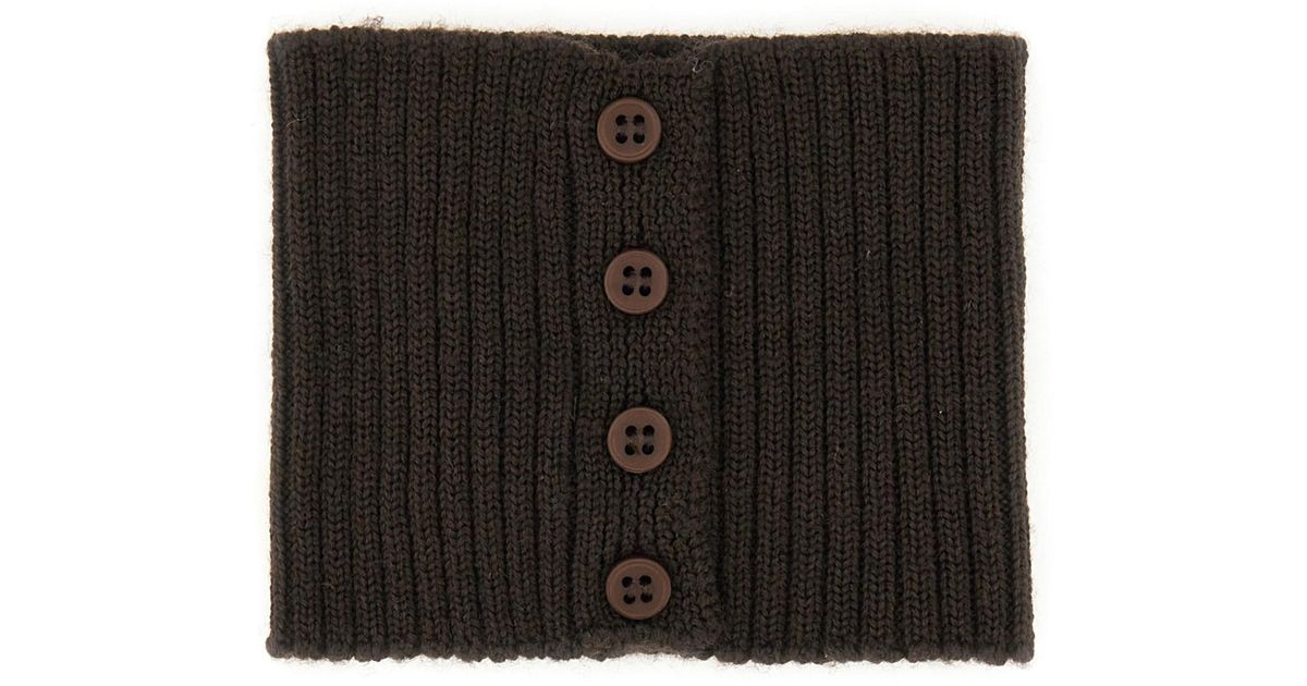 Paloma Wool Tricot Collar With Buttons in Black | Lyst