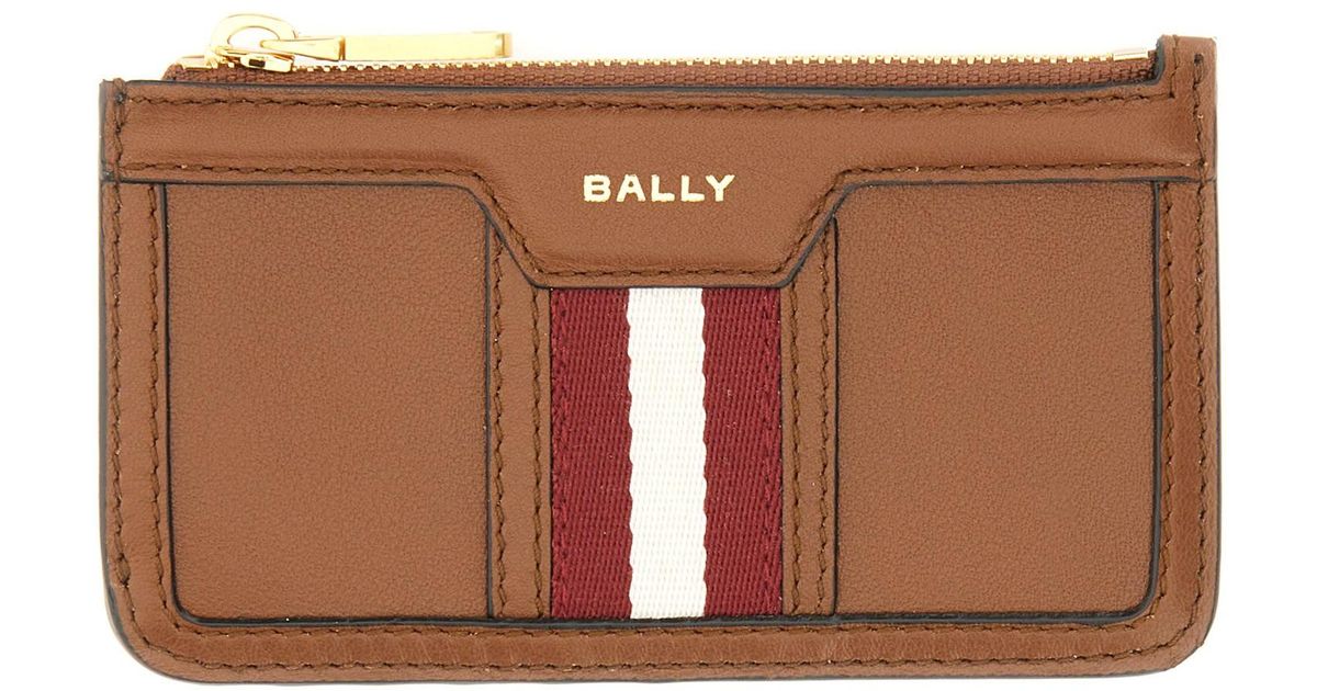 Bally Leather Card Holder in Brown | Lyst UK