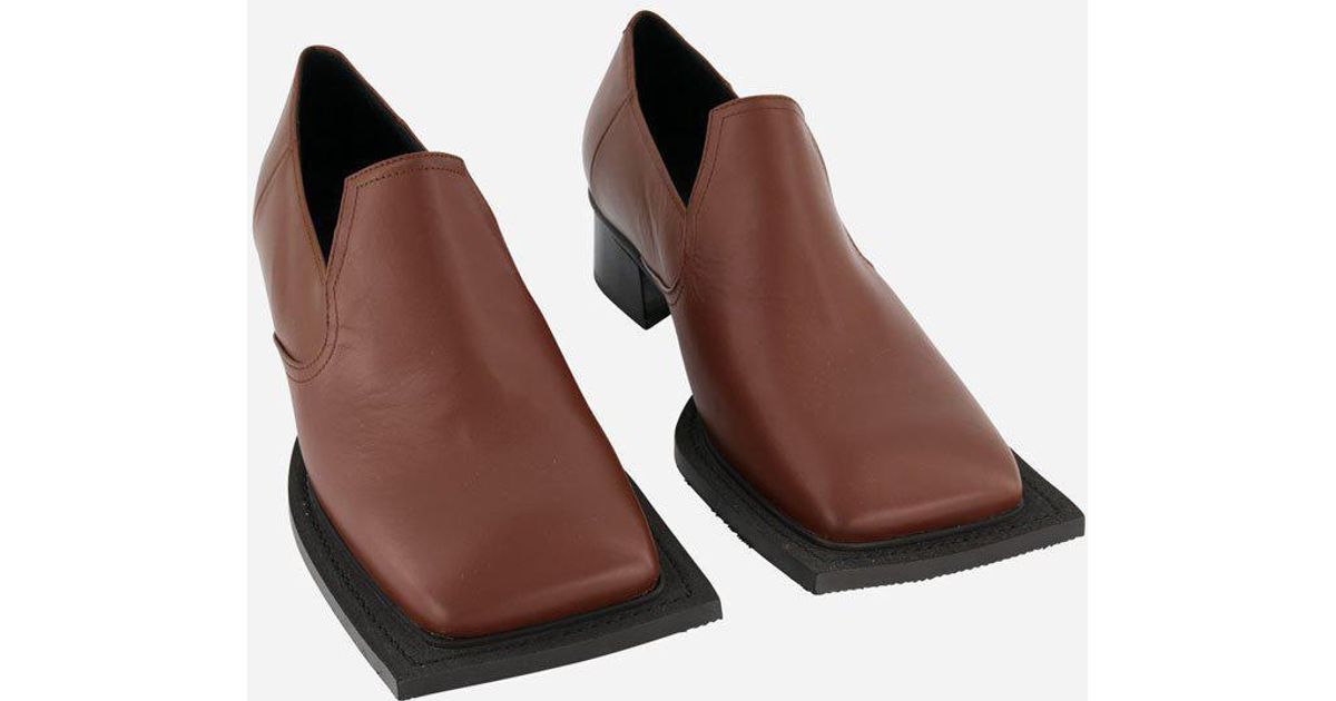 Ninamounah Leather Howled Loafers in Brown for Men - Lyst