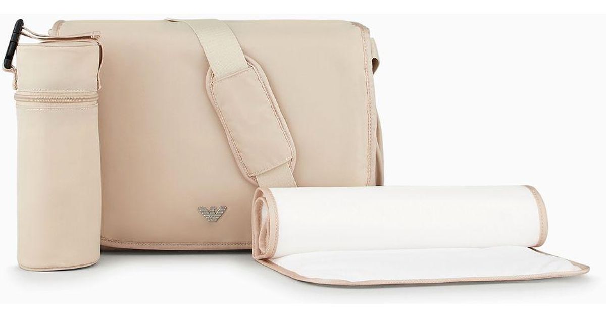 Emporio Armani Official Store Mummy Bag Set With Eagle Plate in Natural ...