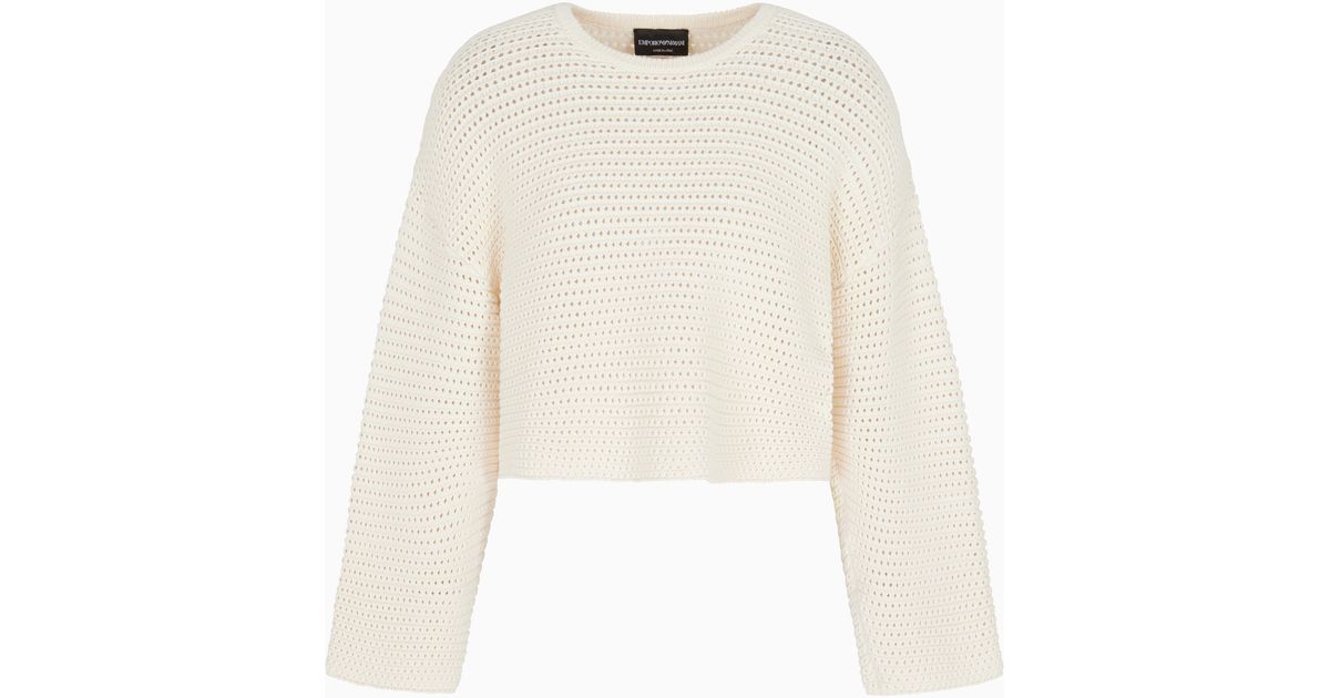 Emporio Armani Resort Capsule Collection Perforated Link-Stitch Cropped ...