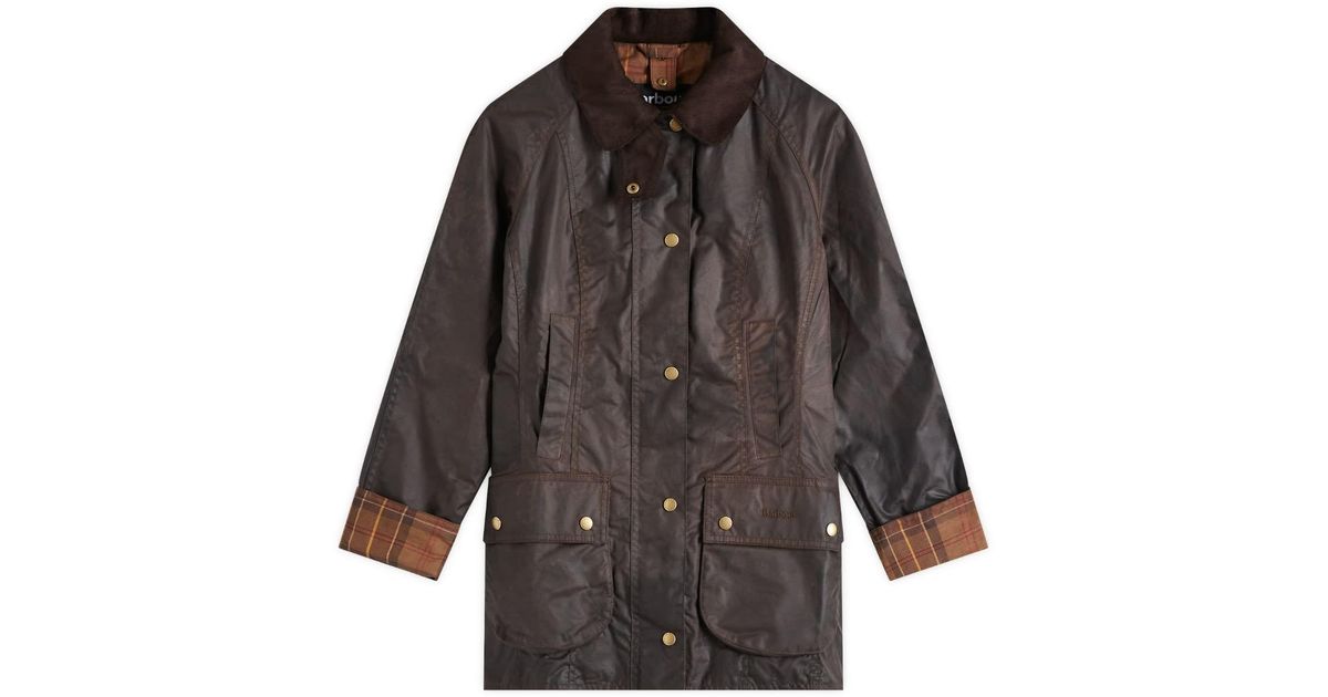 Barbour Beadnell Wax Jacket in Black | Lyst UK