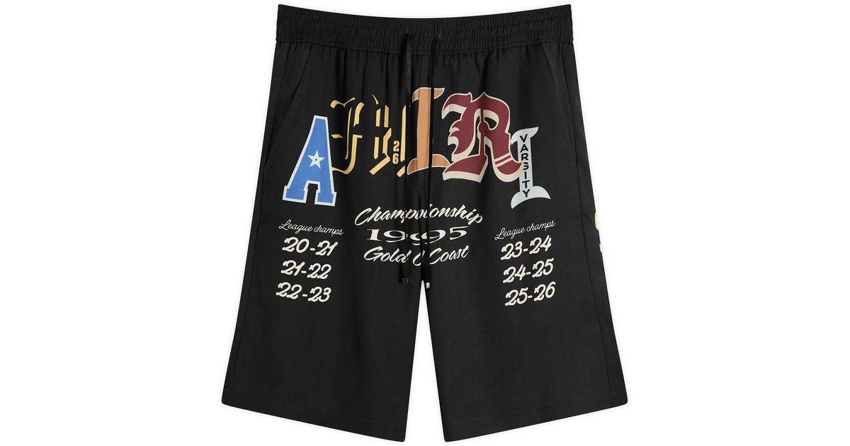 Amiri Varsity Patch Shorts in Black for Men | Lyst