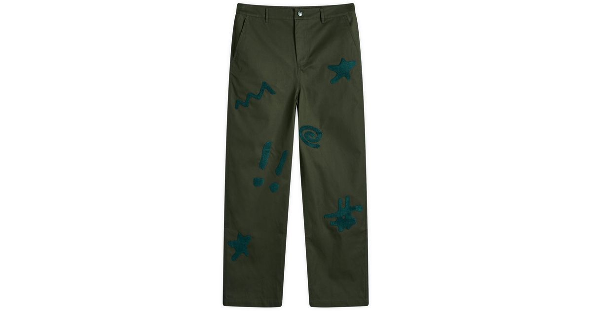 Brain Dead Symbol Four Pocket Trouser in Green for Men | Lyst