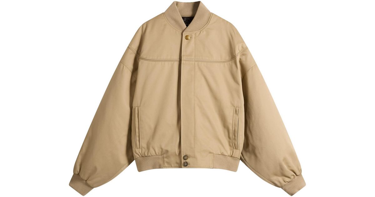 Willy Chavarria Gas Station Bomber Jacket in Natural for Men | Lyst