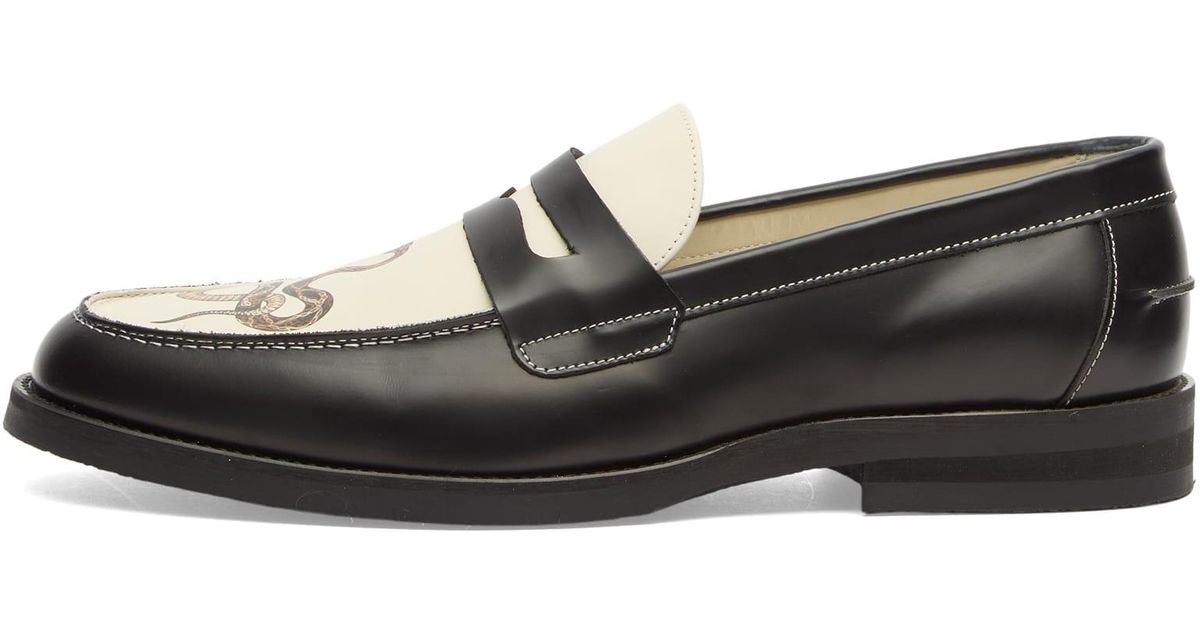 Duke & Dexter Wilde Snake Penny Loafer in Black for Men | Lyst UK