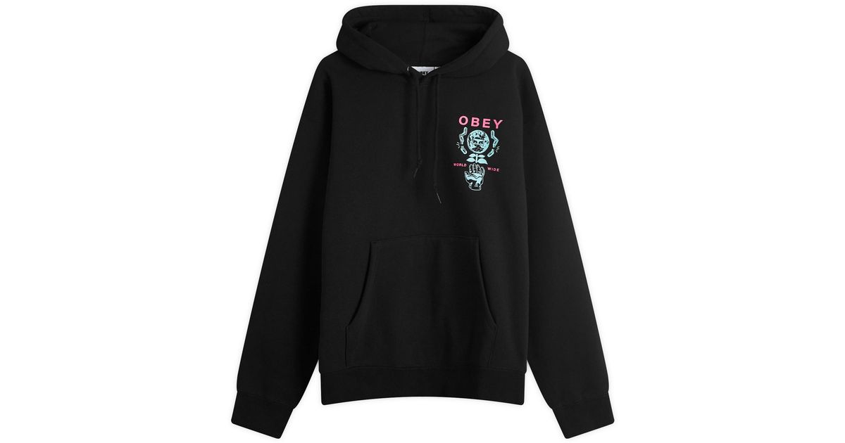 Obey Helping Hand Hoodie in Black for Men | Lyst UK