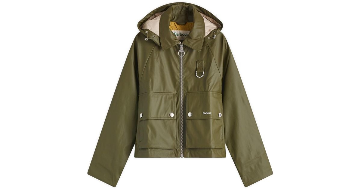 Barbour June Showerproof Jacket in Green | Lyst