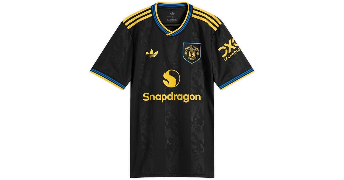 adidas Manchester United 25/26 3Rd Jersey Top in Black for Men | Lyst