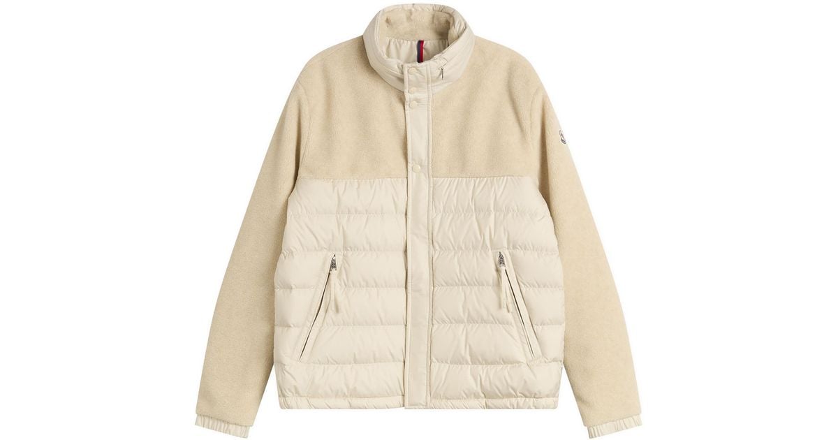 Moncler Mistral Teddy Fleece Jacket in Natural for Men | Lyst